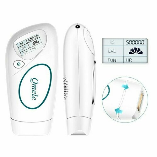 Фотоэпилятор лазерный домашний Qmele / Эпилятор для удаления волос на ногах, теле, зоны бикини