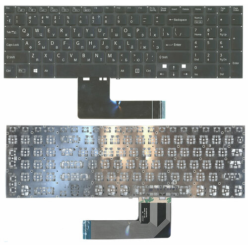 Клавиатура для Sony Vaio SVF1521M1RB. RU3 черная, с поддержкой подсветки