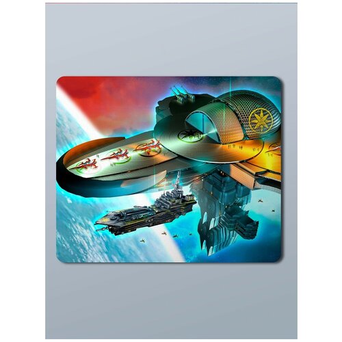 Коврик для мыши с принтом настольная игра Звездные империи Star Realms Космос - 6948