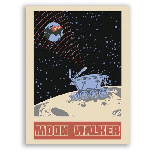 Постер на бумаге / Space Коллекция постеров / Космос №4: Moon walker