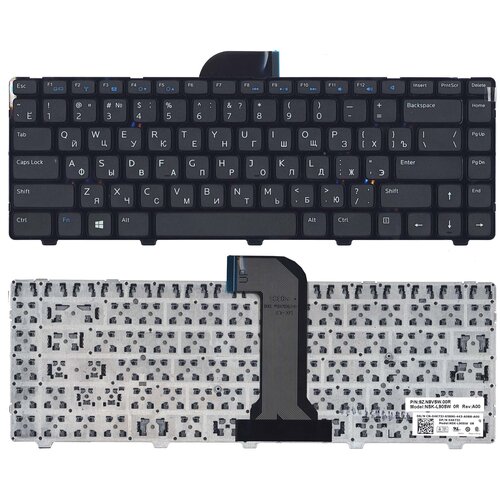 Клавиатура для ноутбука Dell 04K73J русская, черная с рамкой