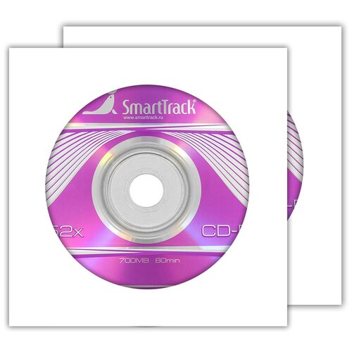 Диск SmartTrack CD-R 700Mb 52x в бумажном конверте с окном, 2 шт.