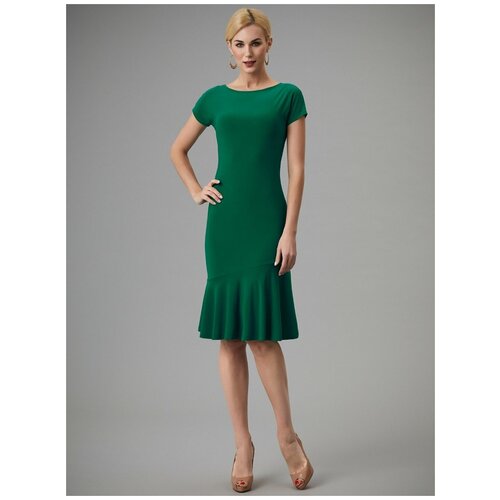Платье Арт-Деко, размер 48, зеленый