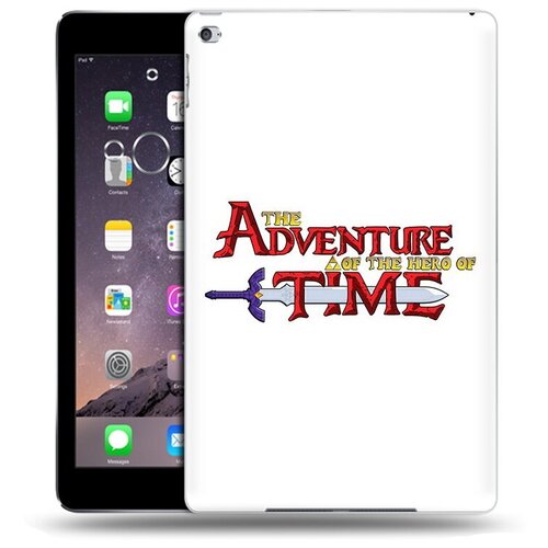 Чехол задняя-панель-накладка-бампер MyPads время приключений логотип для Apple iPad Air 2 (A1566/A1567) противоударный