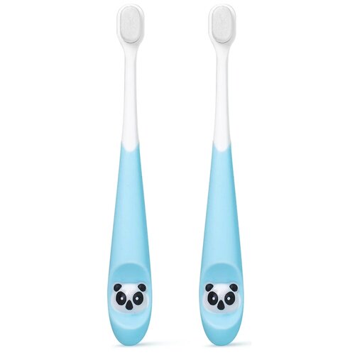 Зубная щетка ON WHITE Panda, голубой, 2 шт.