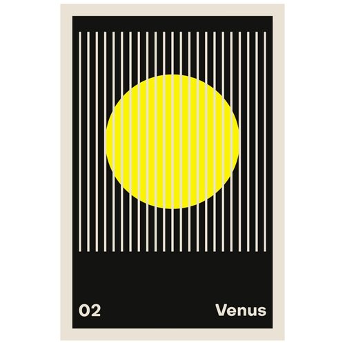Плакат, постер на бумаге баухаус-венера. Размер 21 х 30 см