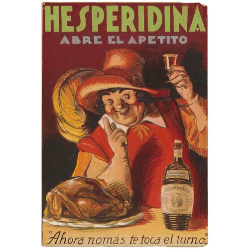 Постер / Плакат / Картина Рекламный плакат - Аперитив Hesperidina 50х70 см в подарочном тубусе