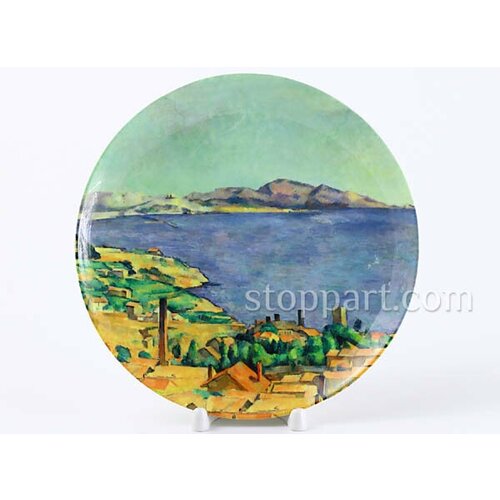 Декоративная тарелка Сезанн Поль Вид на залив в Марселе со стороны Эстака