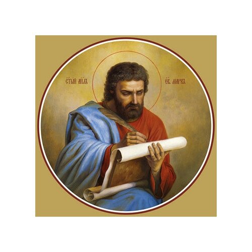 Икона на дереве ручной работы - Марк, евангелист (на Царские врата), 15x20x4,0 см, арт Ид4599