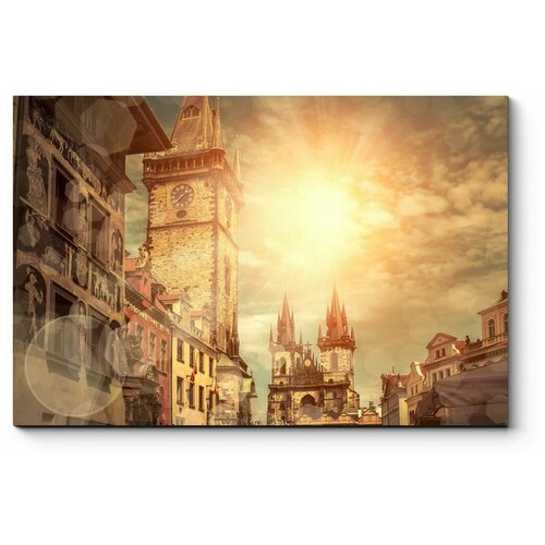 Модульная картина Староместская площадь в солнечный полдень, 110x73