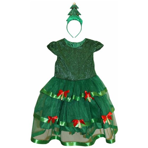 Карнавальный костюм детский Зеленая елочка LU1710-1 InMyMagIntri 110-116cm