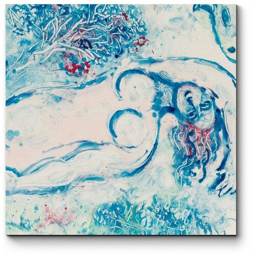 Модульная картина Nu rose reposant, Марк Шагал 60x60