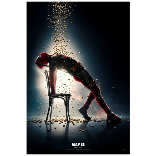 Плакат, постер на бумаге Deadpool/Дэдпул. Размер 30 х 42 см