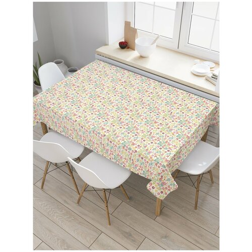 Скатерть прямоугольная JoyArty на кухонный стол "Цветущее полотно" из оксфорда, 120x145 см