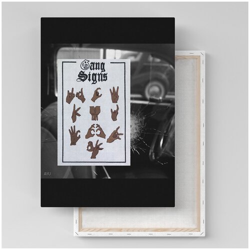Картина на холсте с подрамником / Gang Signs / Признаки банды / AYU