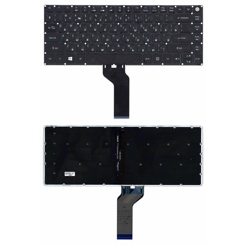 Клавиатура для Acer Swift 3 SF314-51-52W2 черная с подсветкой