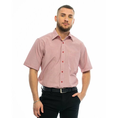 Рубашка Maestro, размер 52RU/L/170-178/42 ворот, розовый