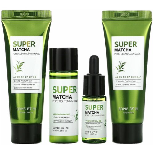 Набор миниатюр для сужения пор с чаем матча Some By Super Matcha Pore Care Starter Kit