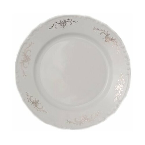 Набор тарелок 17 см 6 шт Thun "Констанция /Серый орнамент /отводка платина" / 012415