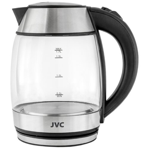 Чайник JVC JK-KE1707, черный/серебряный