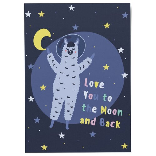 Открытка "Love you to the moon and back"