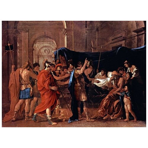 Репродукция на холсте Смерть Германикуса (Der Tod des Germanicus) №4 Пуссен Никола 54см. x 40см.