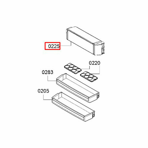 Дверной балкон для холодильника Bosch KGV36X/KGV39X (12029913)
