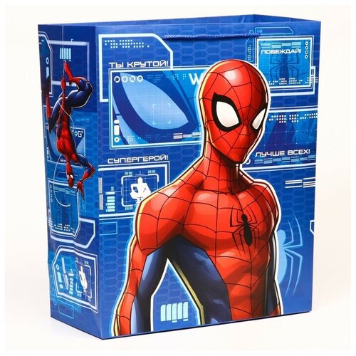 MARVEL Пакет подарочный, Человек-паук, 40х49х19 см