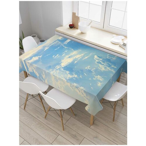 Скатерть прямоугольная JoyArty на кухонный стол "Воздушный узор" из оксфорда, 120x145 см