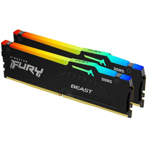 Комплект оперативной памяти KF556C40BBAK2-64 64GB 5600MT/s DDR5 CL40 DIMM (Kit of 2) FURY Beast RGB