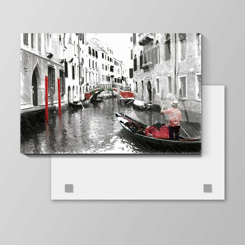Картина на стекле - "Каналы Венеции" размер 90-135 см