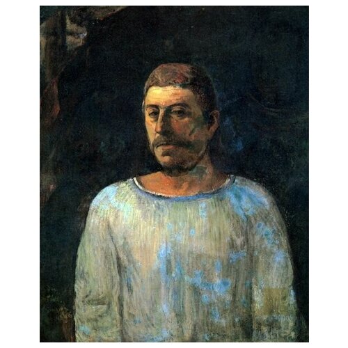 Репродукция на холсте Автопортрет (Около Голгофы) (Self-portrait (Near Golgotha) Гоген Поль 30см. x 38см.