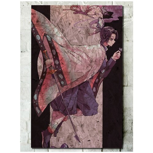 Картина интерьерная на рельефной доске Аниме Клинок рассекающий демонов Кочу Шинобу - 7535 В