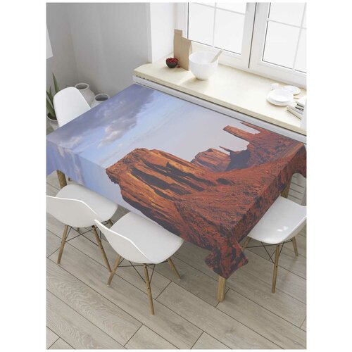 Скатерть прямоугольная JoyArty на кухонный стол "Техасский пейзаж" из оксфорда, 120x145 см