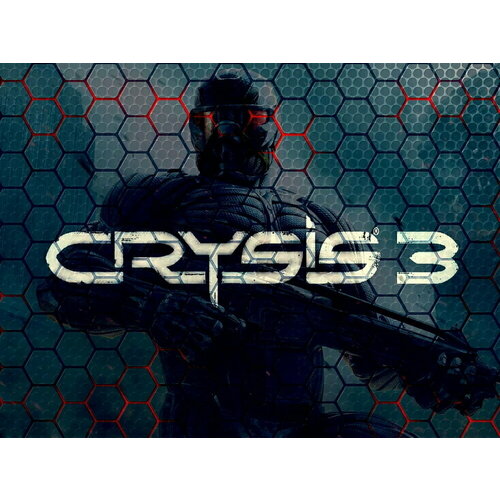 Плакат, постер на холсте Crysis 3/Крайзис 3/игровые/игра/компьютерные герои персонажи. Размер 42 х 60 см