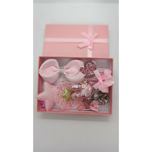 Подарочный набор "Заколки и резинки для девочек", аксессуары для волос