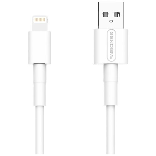 Кабель USB-Lightning, 1.0м, 5A, Sendem M66