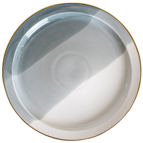 Тарелка Акварель, керамическая, серый, 22х2х22см