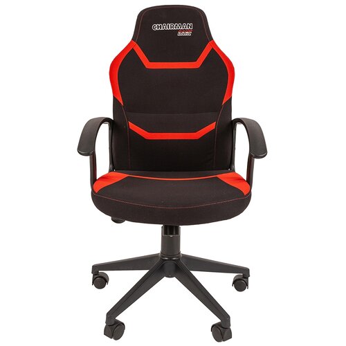 Компьютерное кресло Chairman Game 9 игровое, обивка: текстиль, цвет: черный/красный