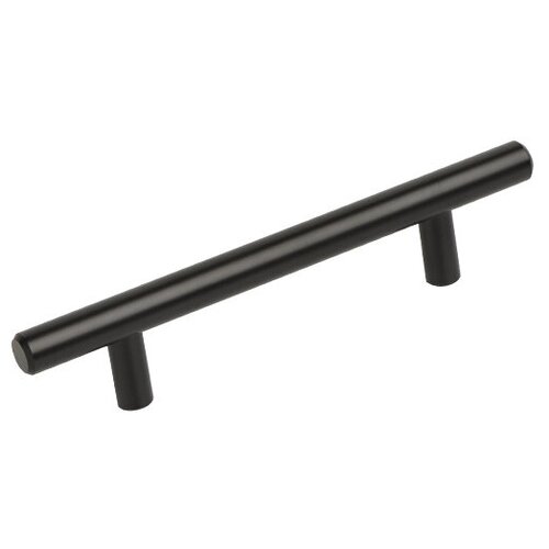 Ручка мебельная рейлинг d 12 mm 192, черный матовый ( 10 шт. )