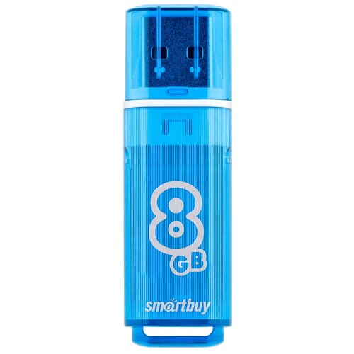 Флешка SmartBuy Glossy USB 2.0 8 ГБ, 1 шт., Нежно голубой