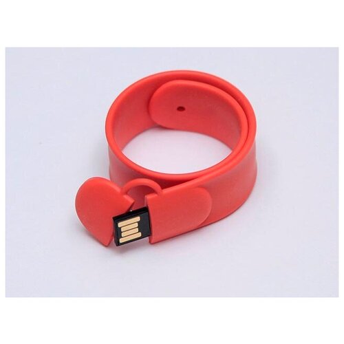 Флешка в виде браслета (64 Гб / GB USB 2.0 Оранжевый/Orange SS001 Флеш накопитель usbsouvenir U606A браслет)