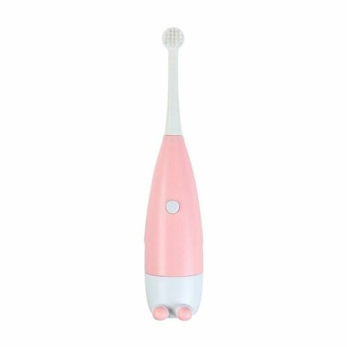 Детская электрическая зубная щетка, вибрационная, 30000 дв/мин, 2 насадки, цвет розовый