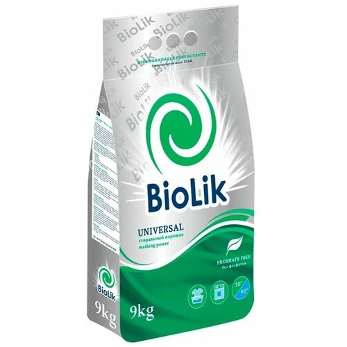 BioLik Стиральный порошок для для стирки белья 9 кг. Универсальный стиральный порошок BioLik