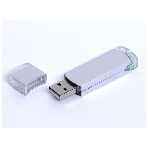 Классическая металлическая флешка для нанесения логотипа (32 Гб / GB USB 3.0 Серебро/Silver 014 Классик MT124)
