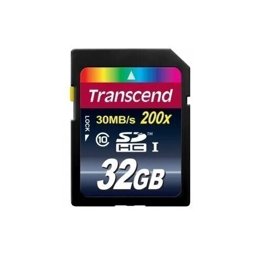 Карта памяти Transcend SDHC Premium 200X Class 10 (30/10MB/s) 32GB