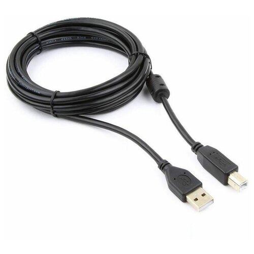 Кабель USB2.0 Gembird, USB-A (m) - USB-B (m), 3м, черный (CCF-USB2-AMBM-10)