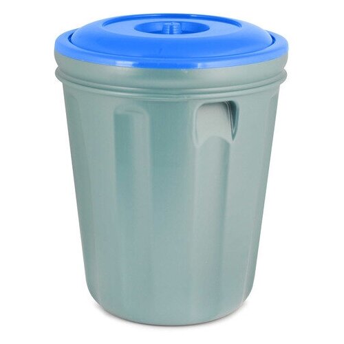 Бак-контейнер для мусора пластмассовый универсальный «Эконом» 60л, 47х47х55см, с крышкой (Россия)