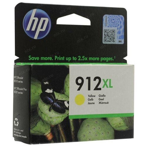 Картридж HP 912 XL - 3YL83AE оригинальный струйный картридж HP (3YL83AE) 825 стр, желтый