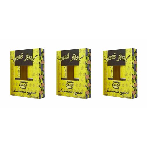 Подарочный набор женский Festiva Food Лимонный пудинг, Гель для душа 250 мл + Шампунь 250 мл, 3 шт